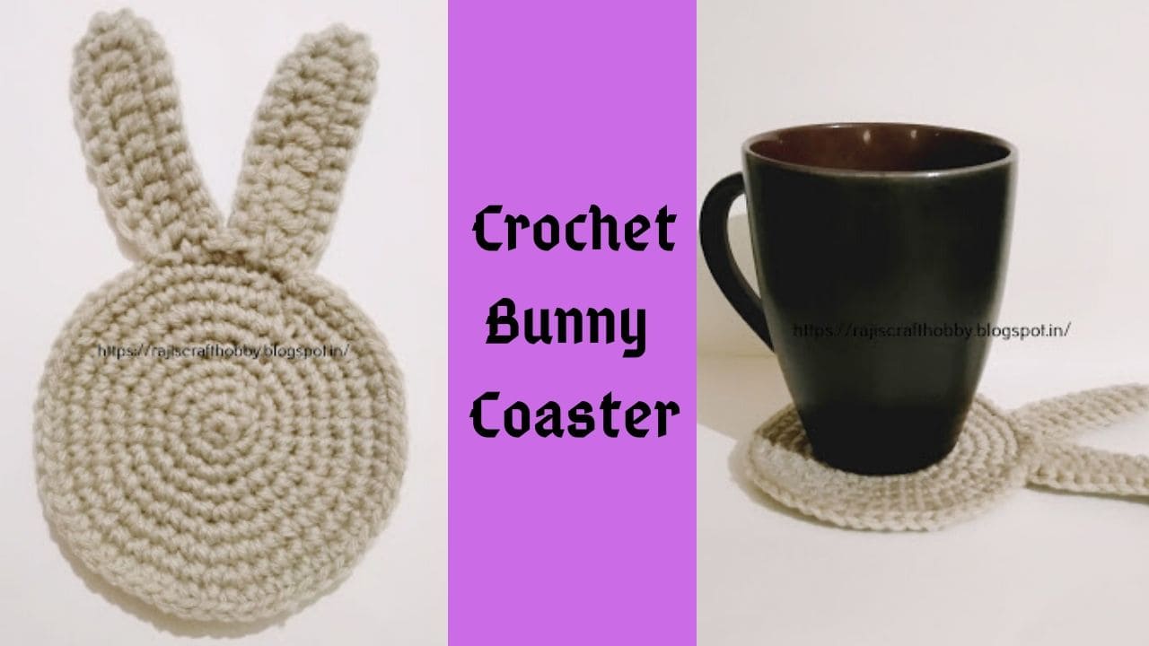 Crochet Bunny Coaster • Free Crochet Patterns and Tutorials