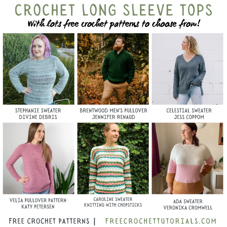 Crochet Long Sleeve Top Patterns