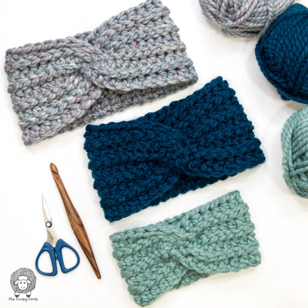 Faux Knit Twist Crochet Headband – Easy & Fast Pattern