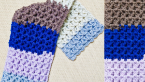 One Row Repeat Easy Crochet Textured Scarf Free Crochet Pattern