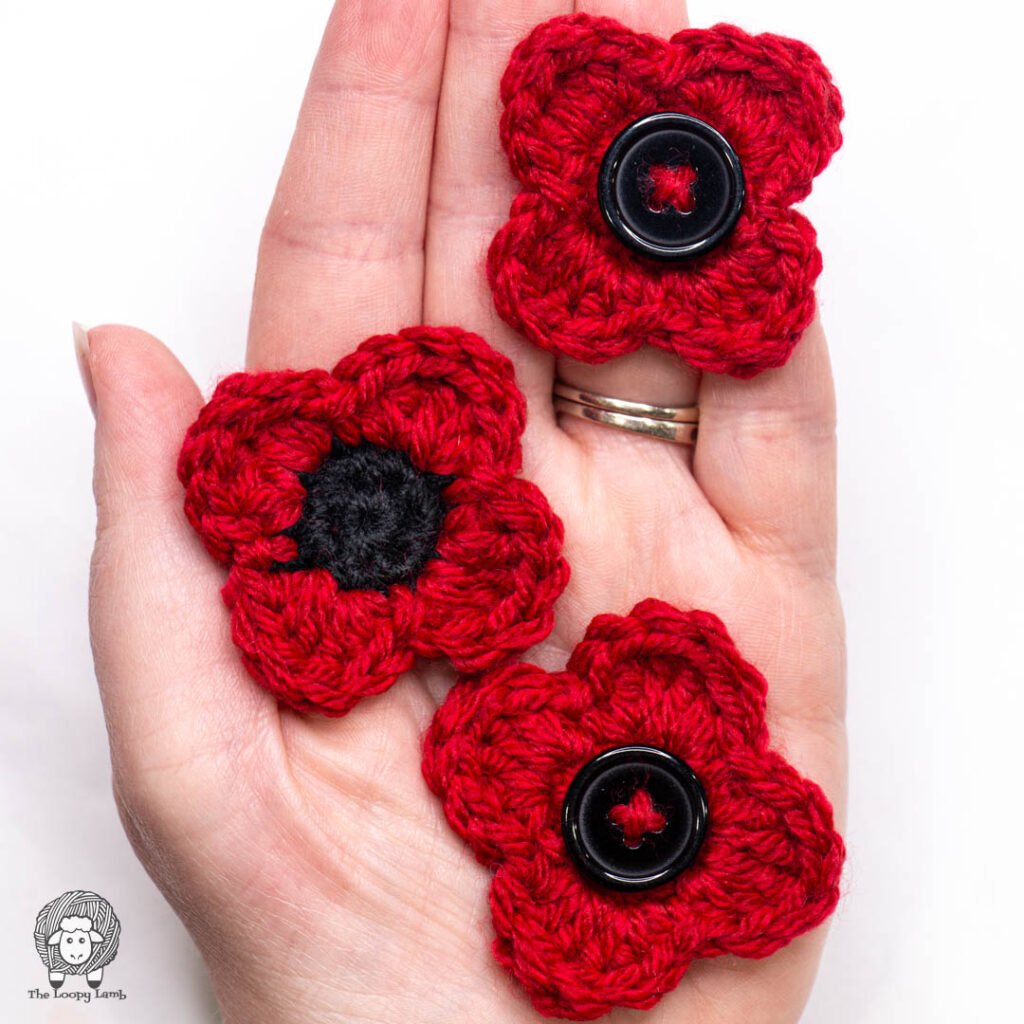 Easy Crochet Poppy Tutorial • Free Crochet Patterns and Tutorials